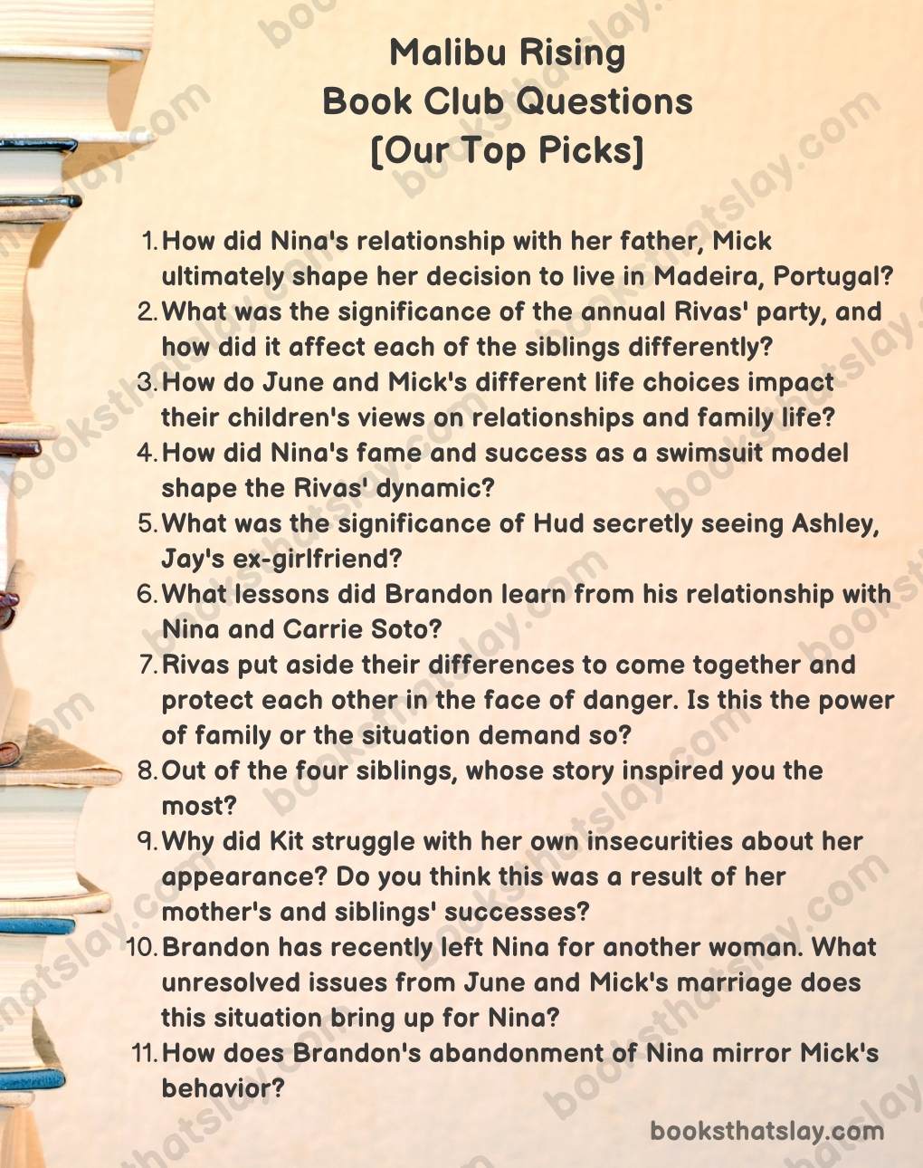 30 Malibu Rising Book Club Questions