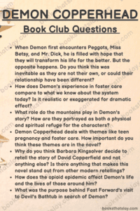 25 Demon Copperhead Book Club Questions