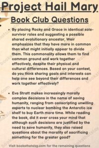 15 Project Hail Mary Book Club Questions For Discussion