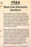 1984 Book Club Questions for Discussion
