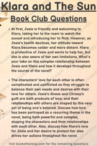 10 Klara and The Sun Book Club Questions