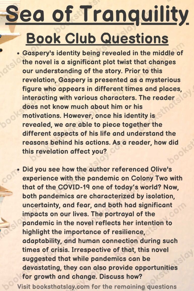 10 Sea of Tranquility Book Club Questions For Discussion