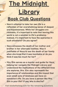 14 The Midnight Library Book Club Questions For Discussion