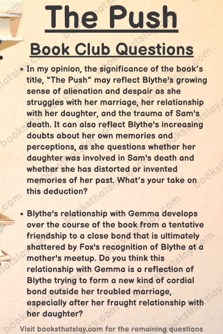 12 The Push Book Club Questions