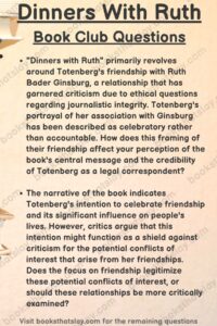 15 Dinners With Ruth Book Club Questions For Discussion