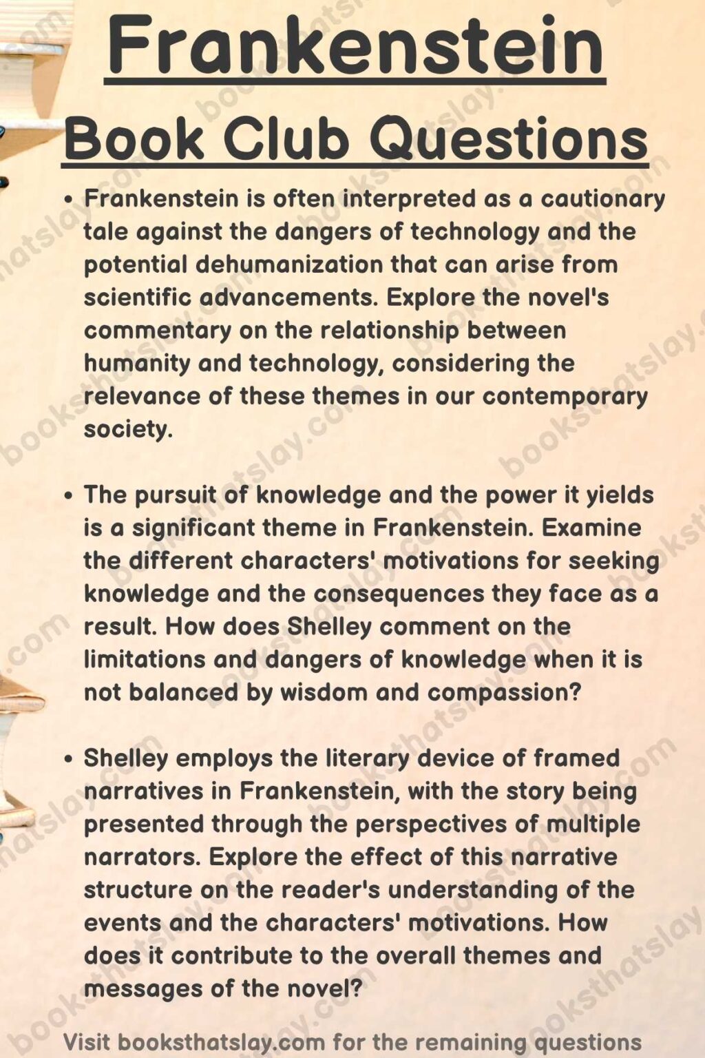 15 Frankenstein Book Club Questions