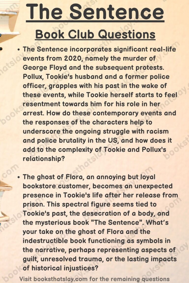 10 The Sentence Book Club Questions For Discussion