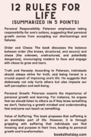 12 Rules of Life Summary and Key Lessons