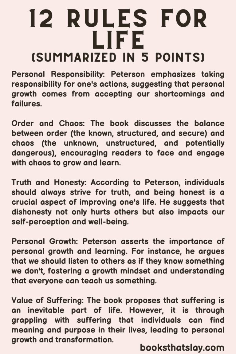 12 Rules of Life Summary and Key Lessons