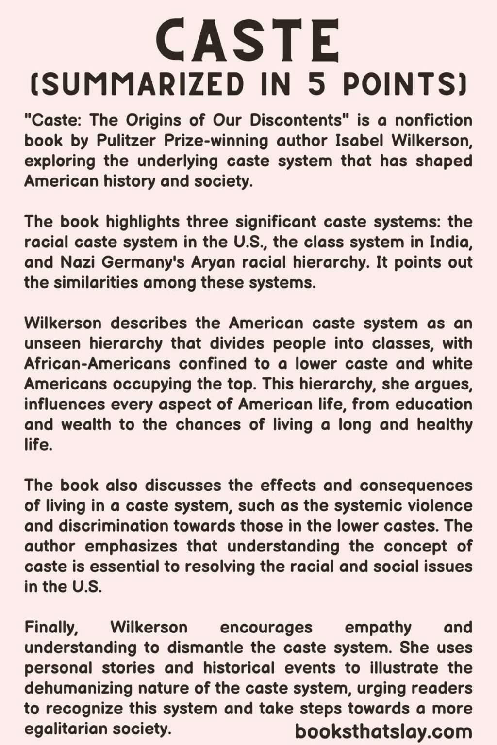Caste by Isabel Wilkerson | Book Summary