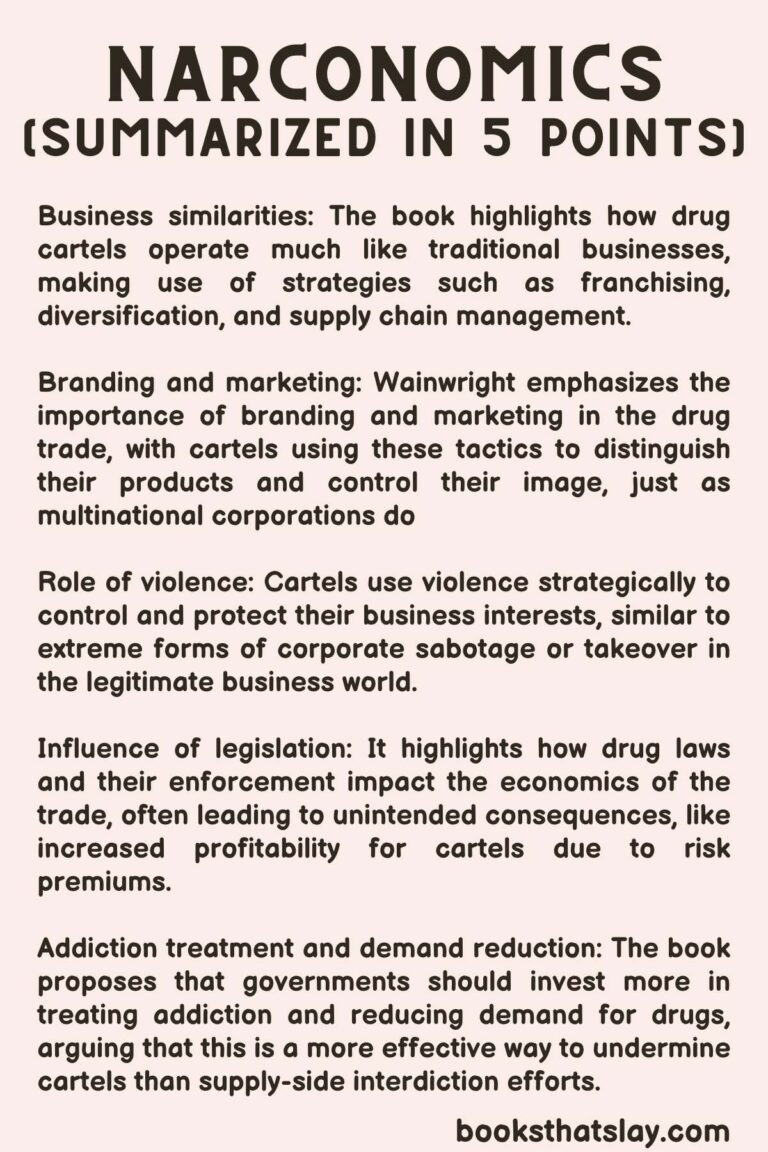 Narconomics Summary And Key Lessons Tom Wainwright