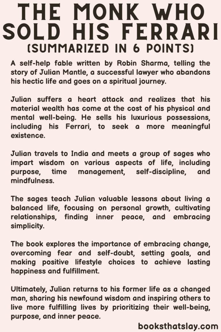 The Monk Who Sold His Ferrari | Book Summary
