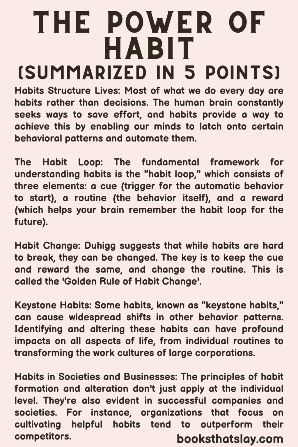 The Power of Habit | Book Summary