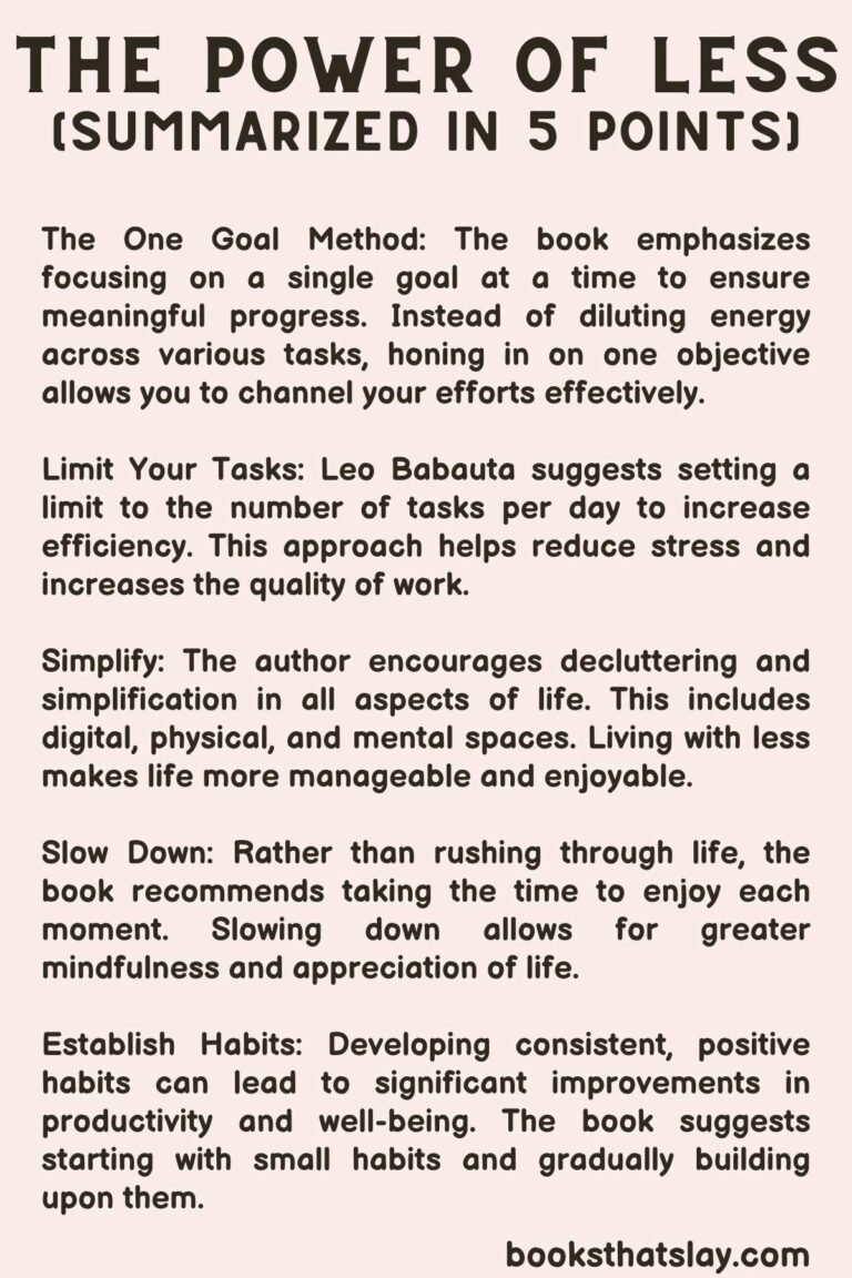 The Power of Less | Book Summary