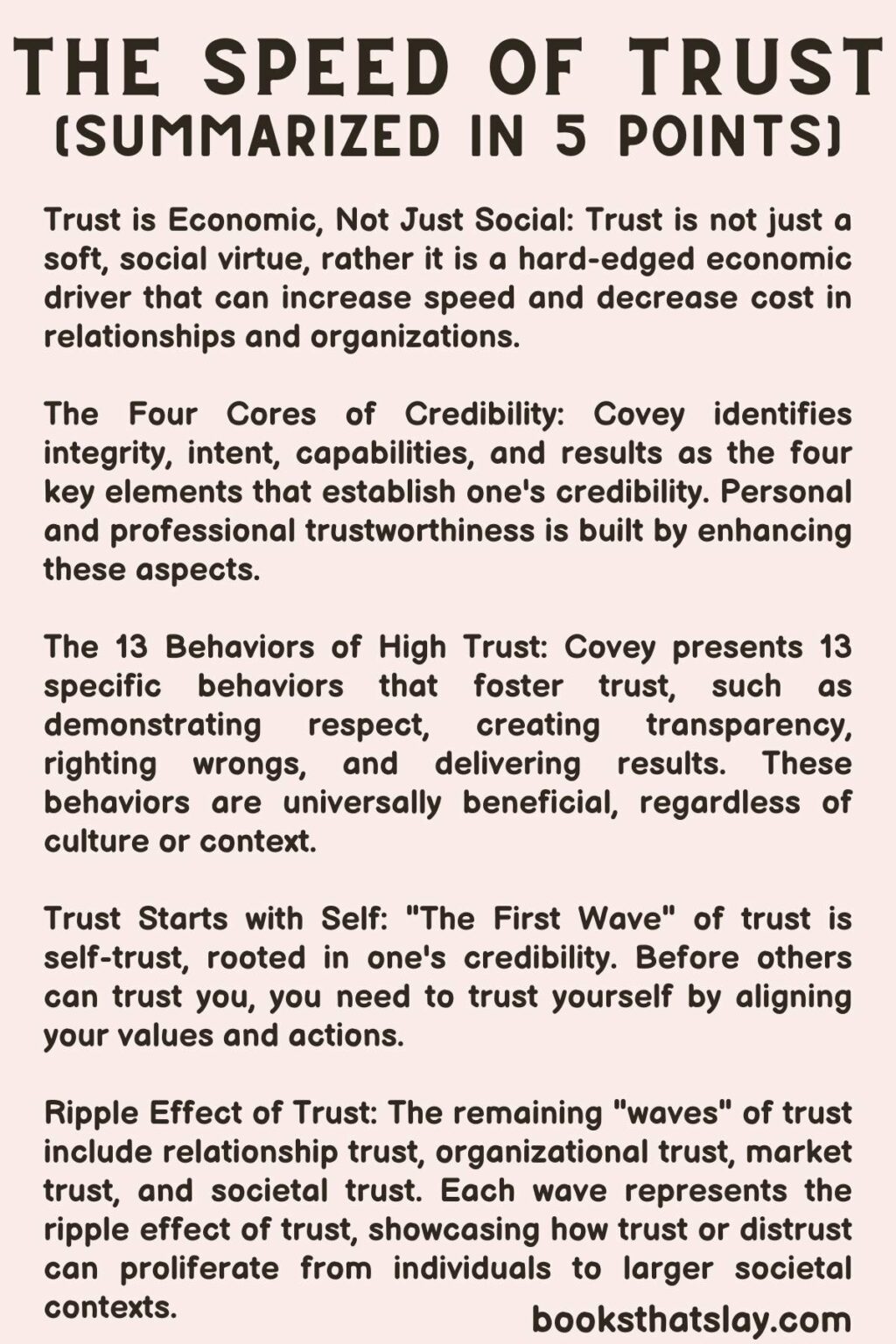 The Speed of Trust | Book Summary