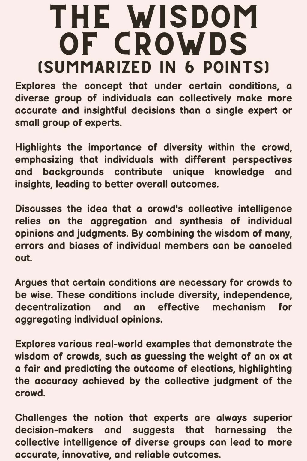 The Wisdom of Crowds | Book Summary