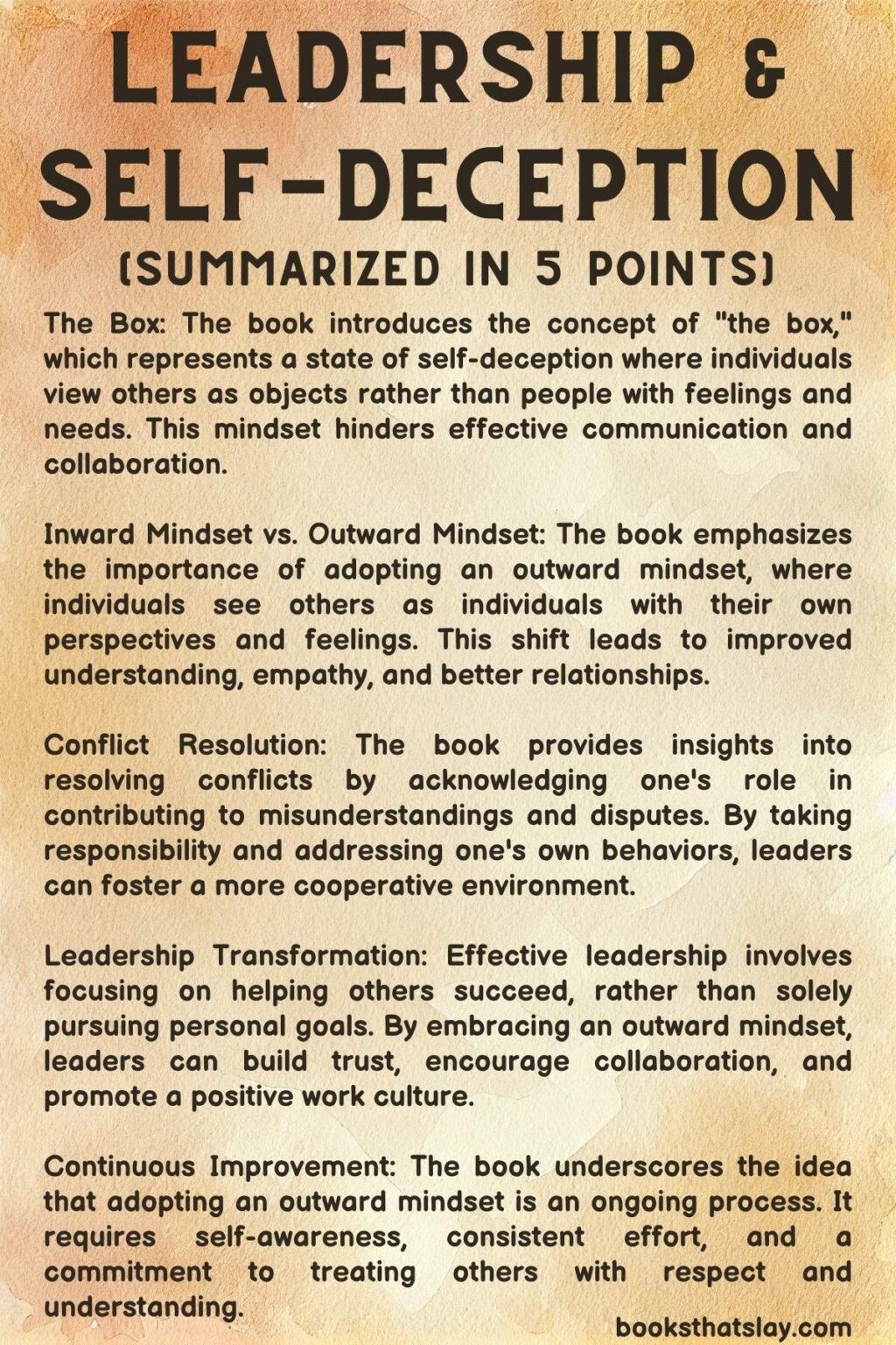 Leadership and Self Deception | Summary and Key Lessons