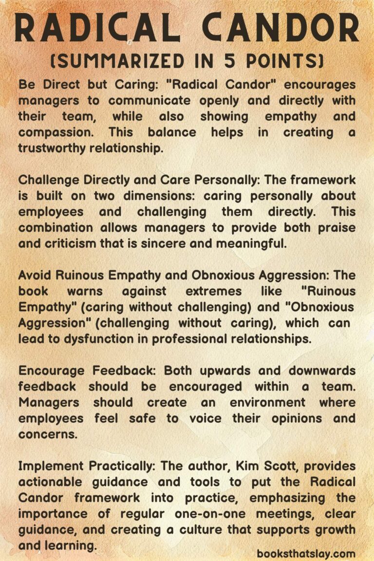 Radical Candor | Summary, Key Notes and Lessons