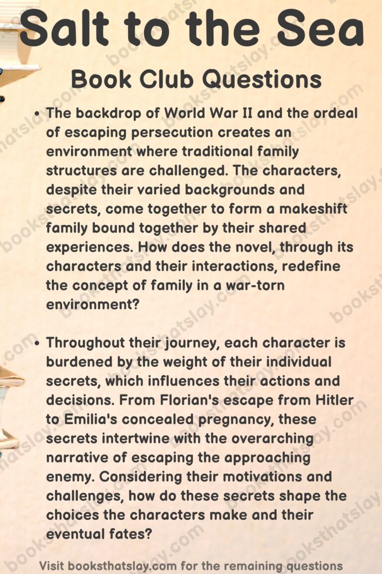 10 Salt to the Sea Book Club Questions For Discussion