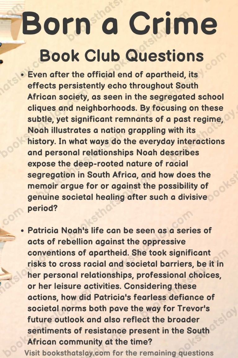 Born a Crime Book Club Questions for Discussion