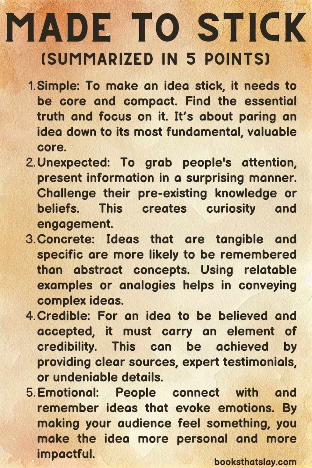 Made To Stick | Summary and Key Lessons