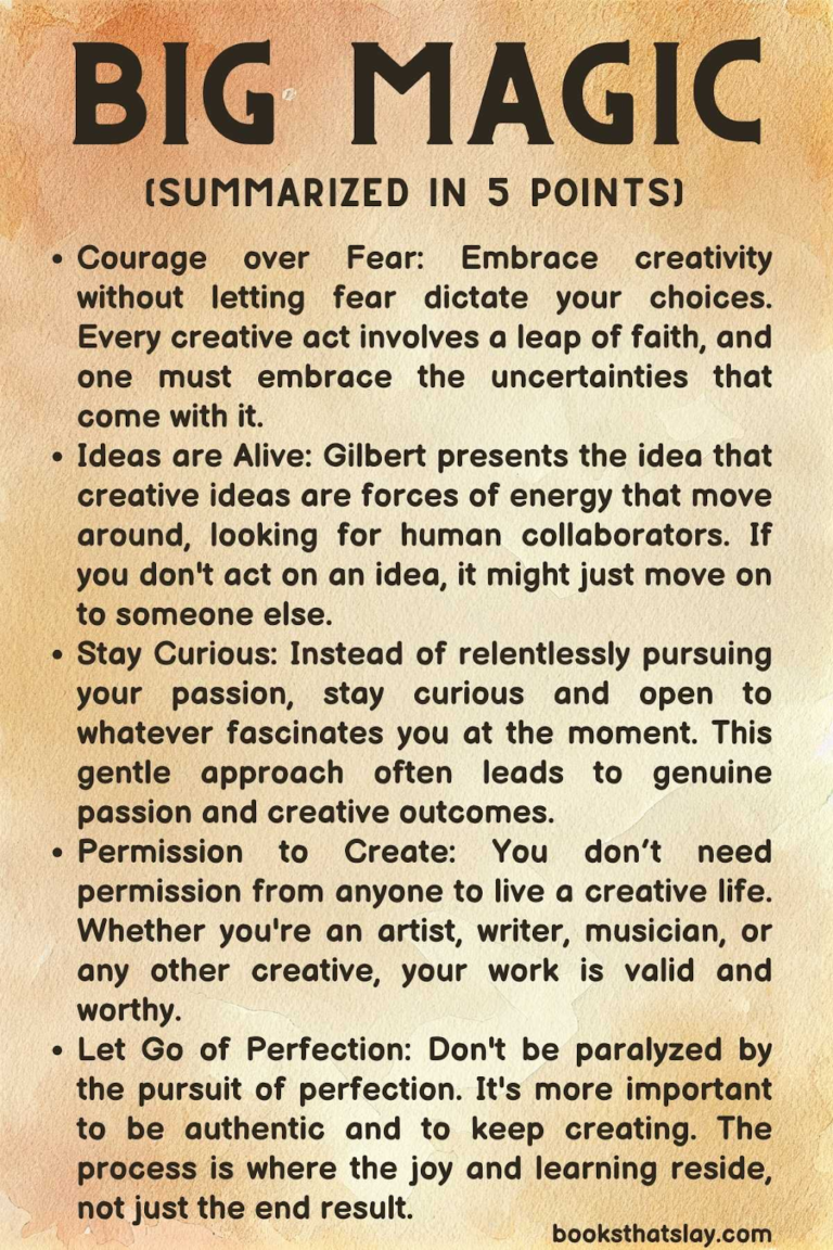 Big Magic Summary and Key Ideas