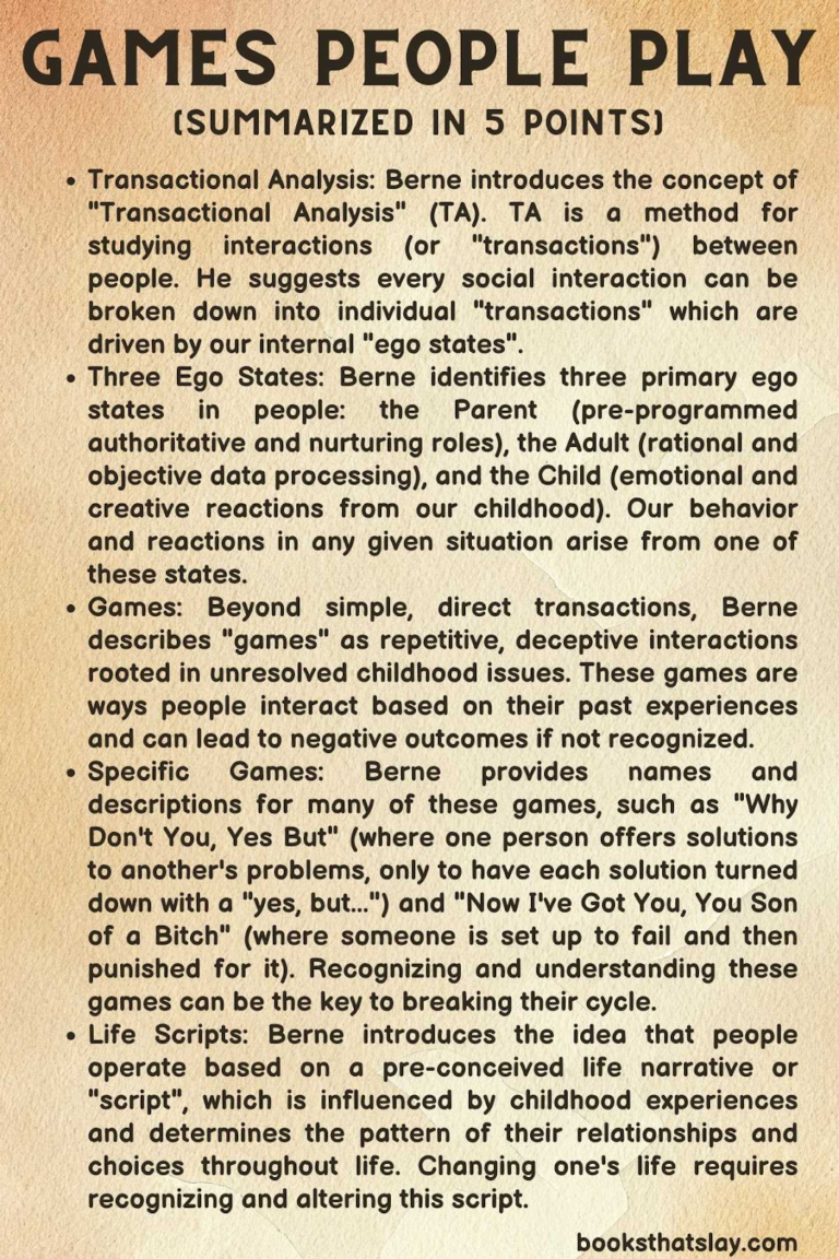 Games People Play Summary and Key Lessons