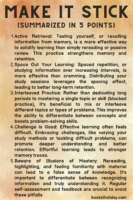 Make it Stick | Summary and Key Lessons