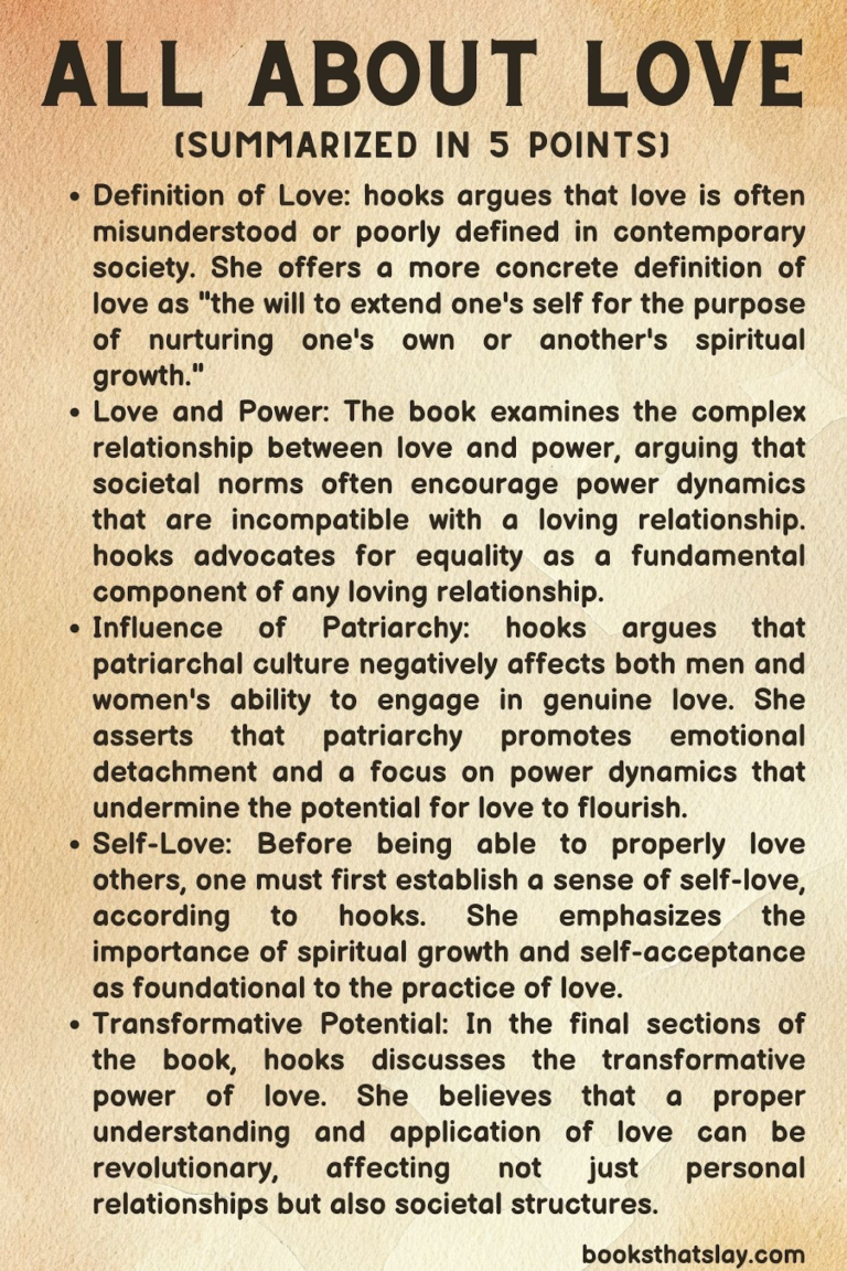 All About Love Summary and Key Lessons | Bell Hooks