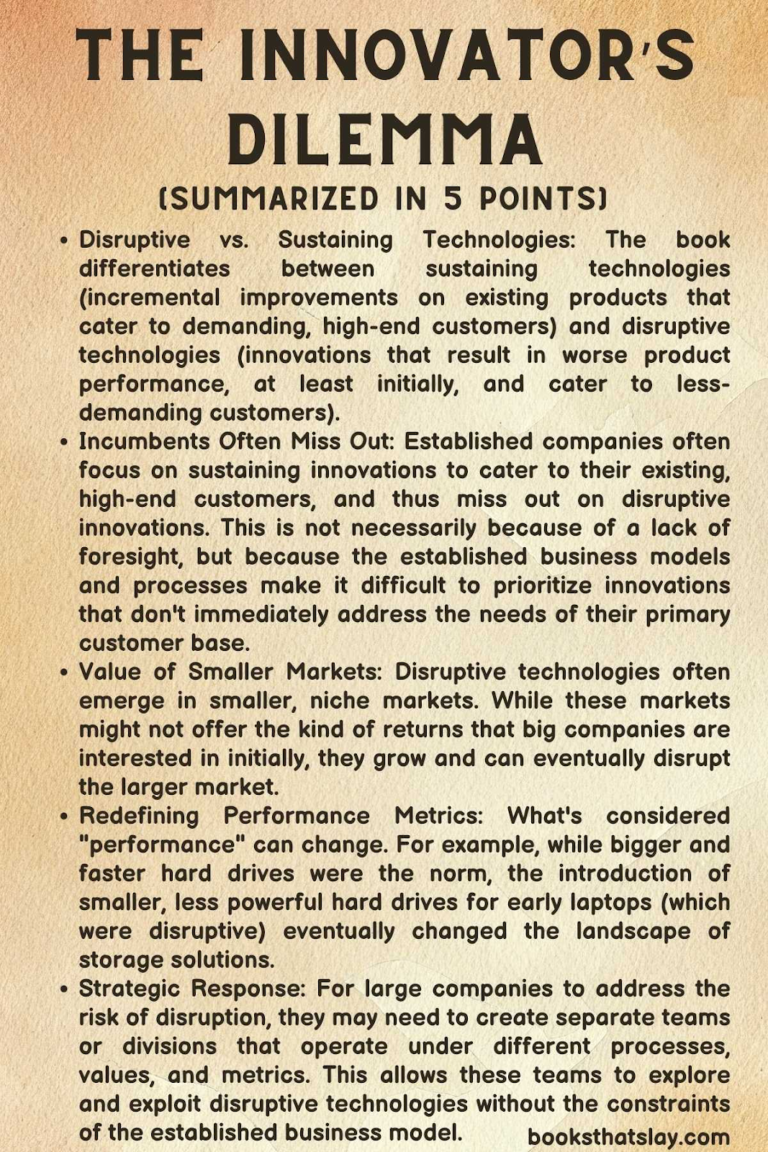 The Innovator's Dilemma Summary and Key Lessons