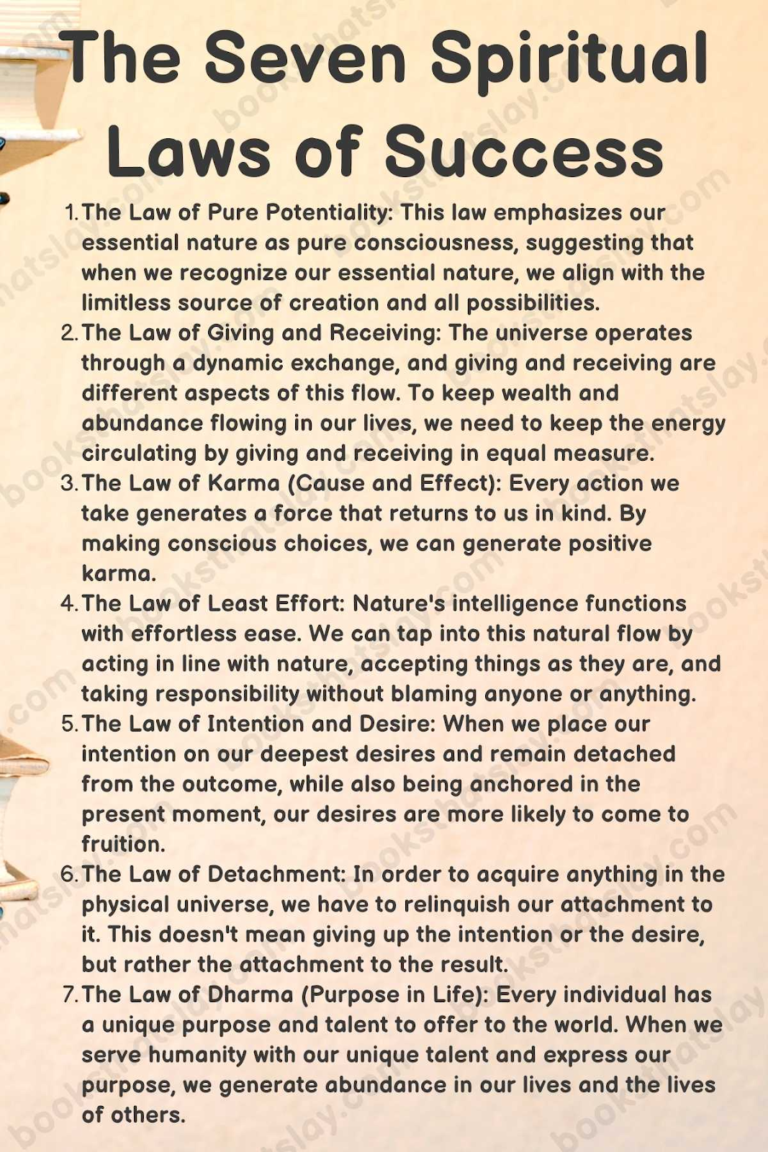 The Seven Spiritual Laws of Success Summary and Key Lessons