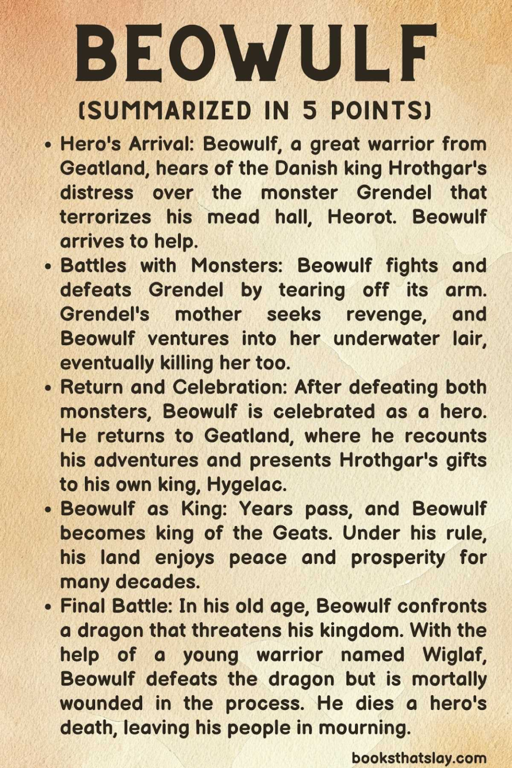 Beowulf Summary and Key Themes
