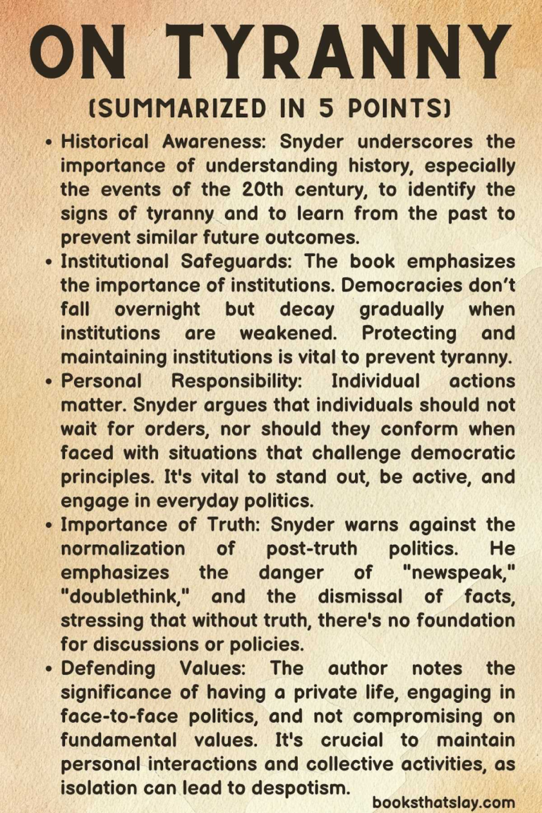 On Tyranny Summary and Key Lessons