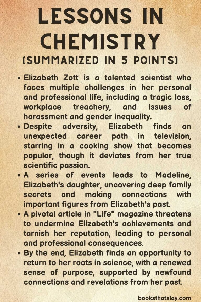 Lessons in Chemistry Summary, Review And Key Themes