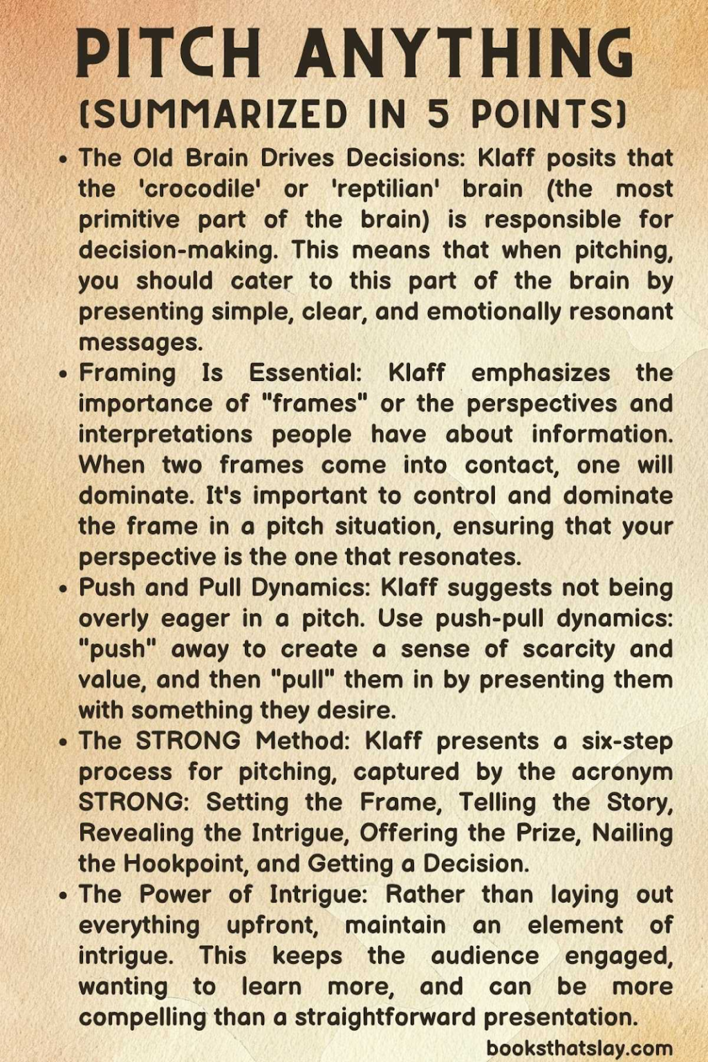 Pitch Anything Summary and Key Lessons