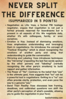 Never Split The Difference Summary and Analysis