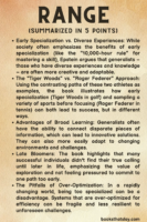 Range by David Epstein Summary and Key Lessons