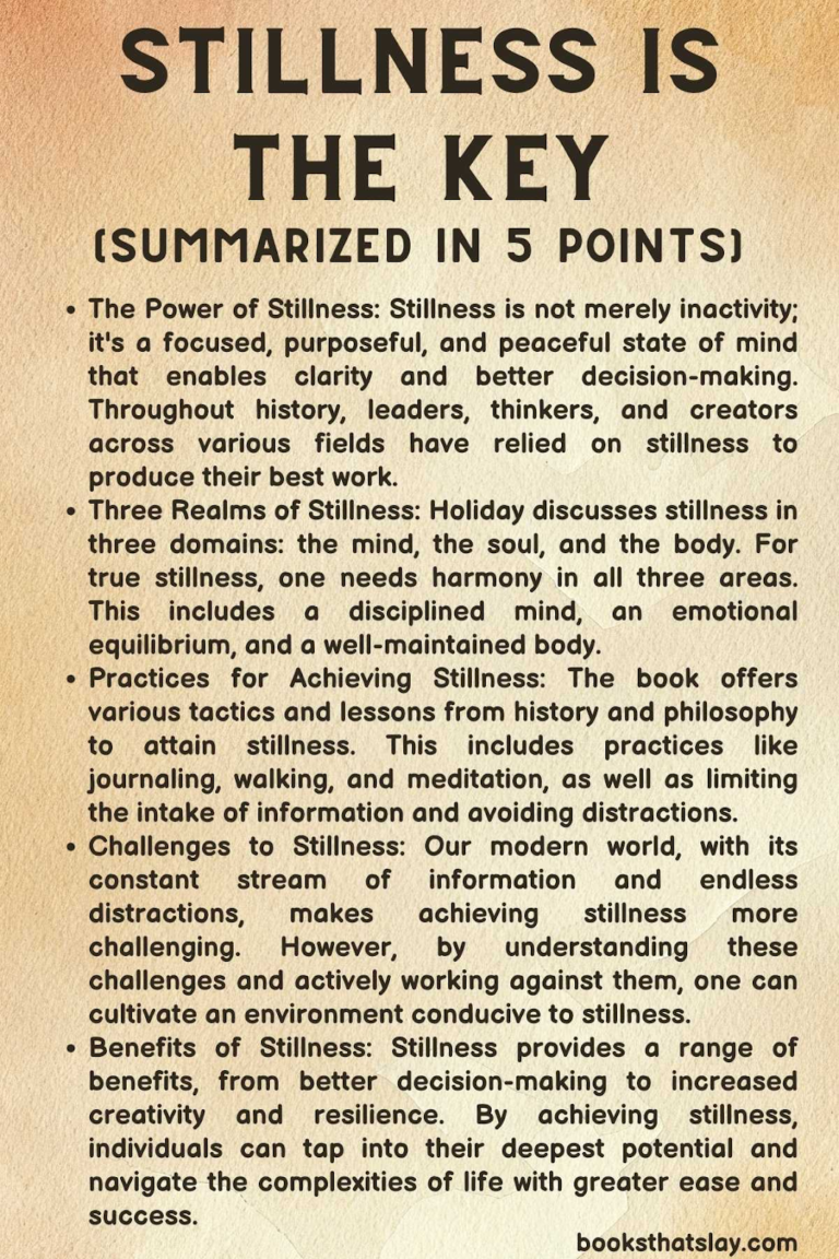 Stillness Is The Key Summary And Key Lessons