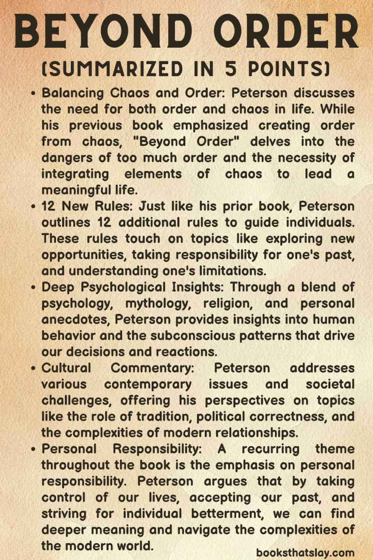 Beyond Order Summary and Key Lessons