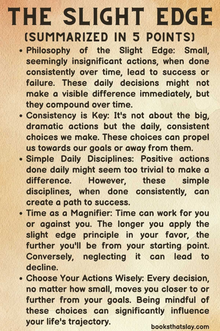 The Slight Edge Summary and Key Lessons