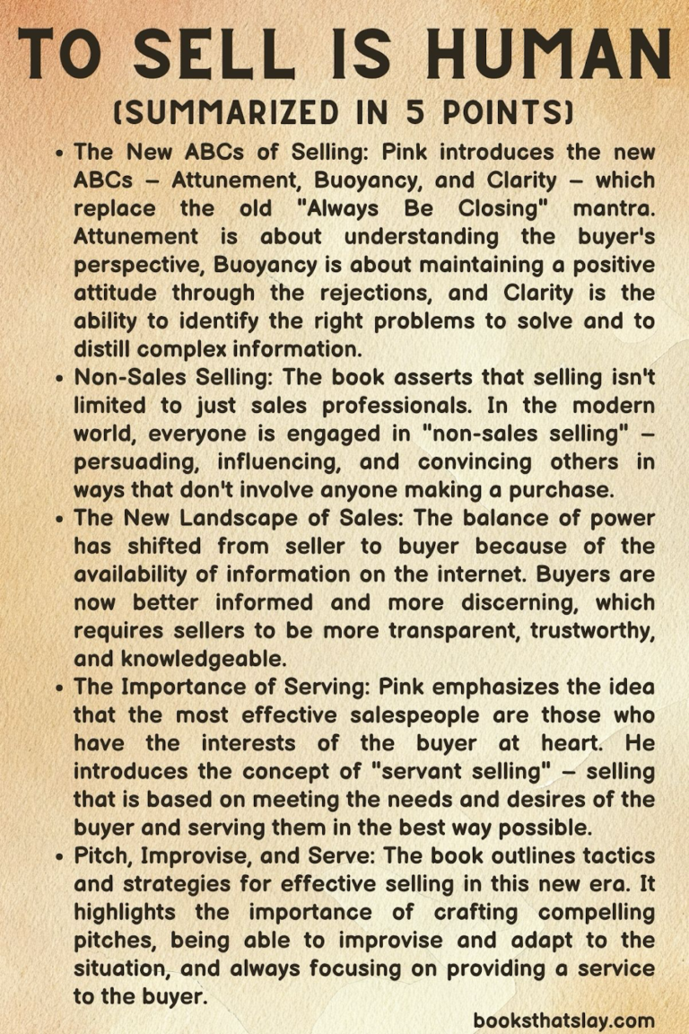 To Sell is Human Summary and Key Lessons