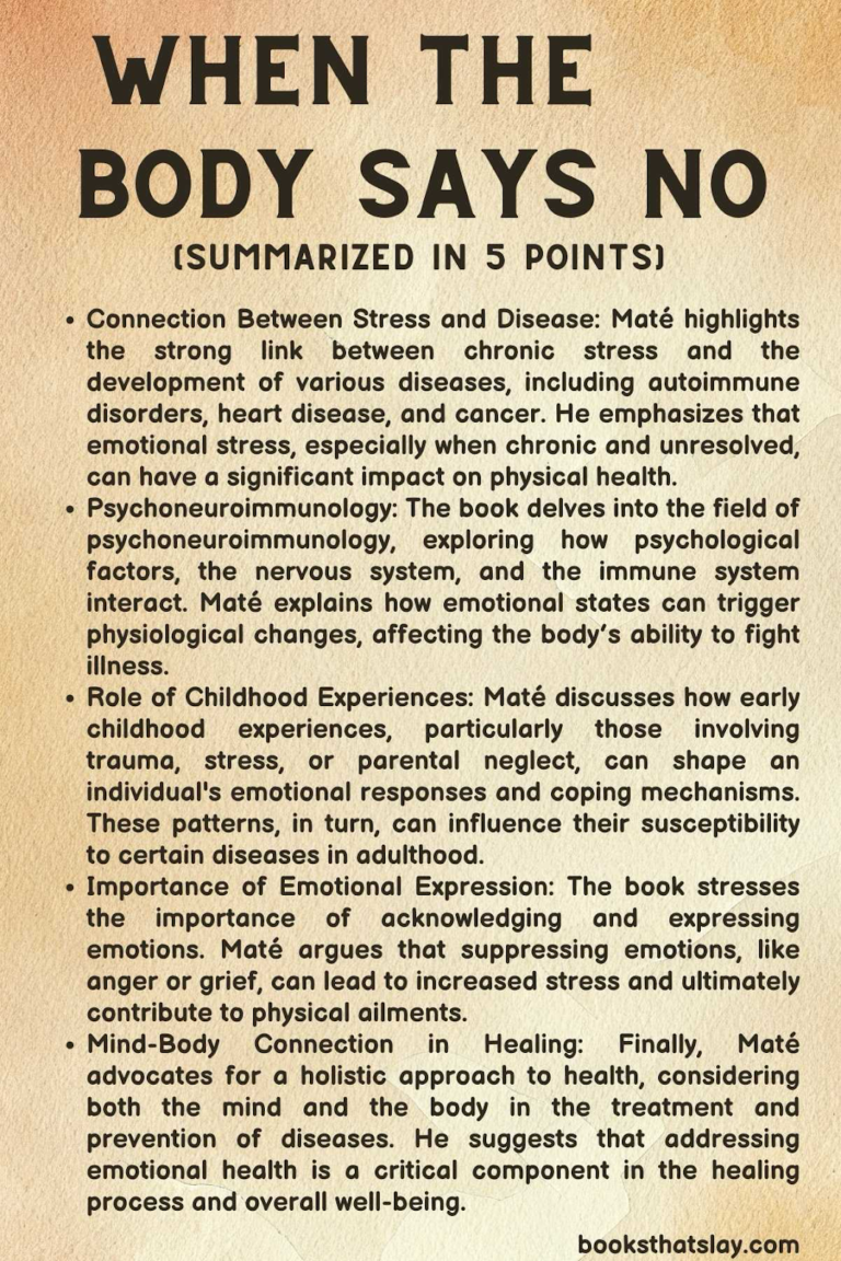 When The Body Says No Summary and Key Lessons