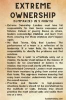 Extreme Ownership Summary and Key Lessons