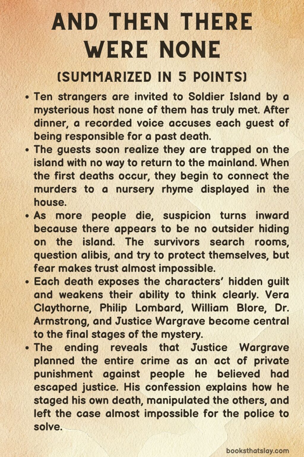 And Then There Were None Summary and Key Themes