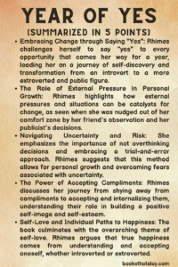 Year of Yes Summary and Key Lessons