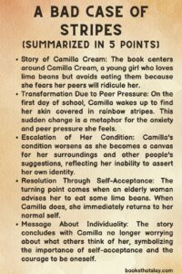 A Bad Case of Stripes Summary and Key Themes