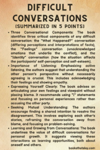 Difficult Conversations Summary and Key Lessons