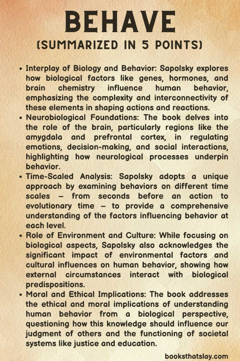 Behave by Robert Sapolsky Summary and Key Lessons