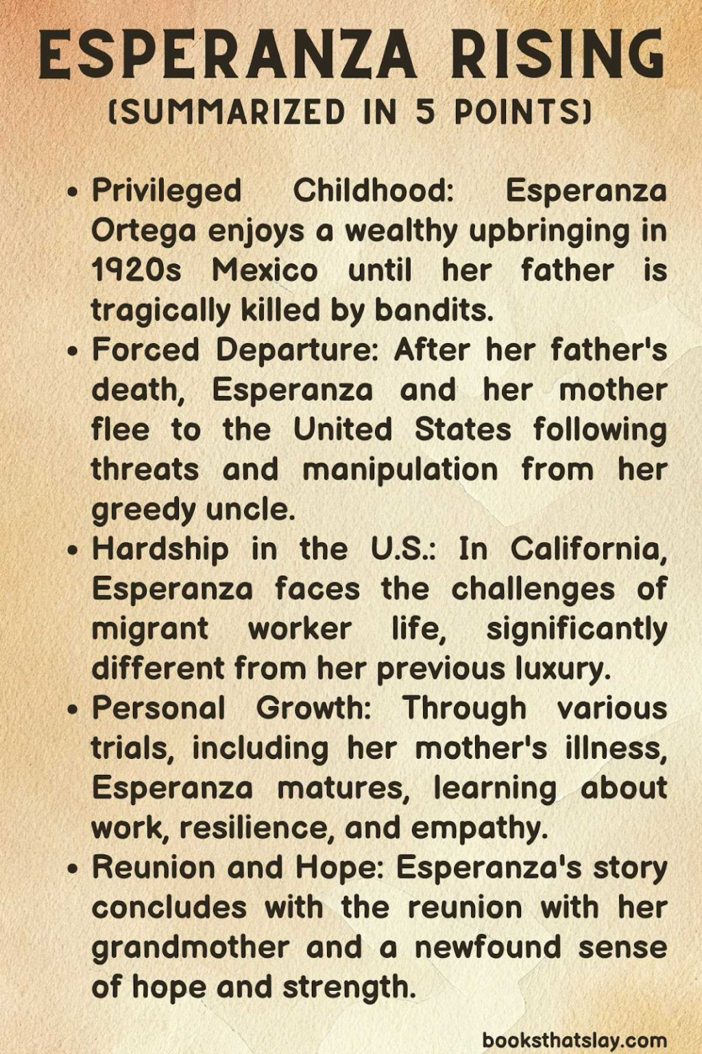 Esperanza Rising Summary and Key Lessons