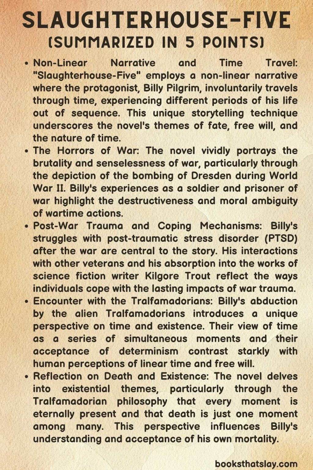 Slaughterhouse-Five Summary, Characters and Themes